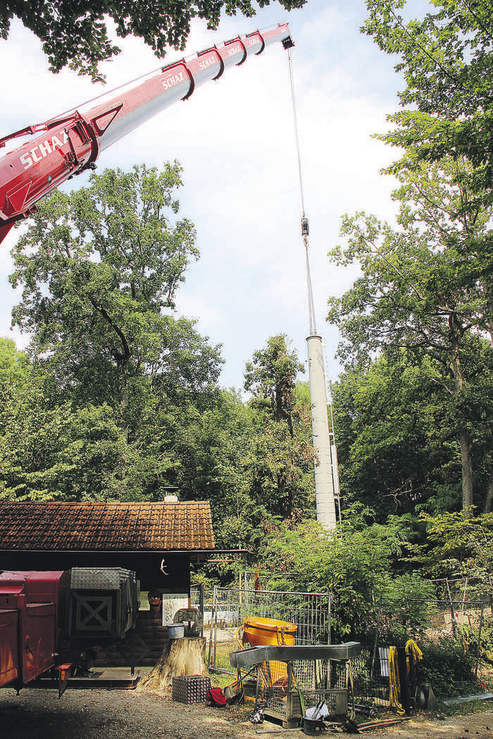 Rothenberg: 30-Meter-Mast steht - N-LAND