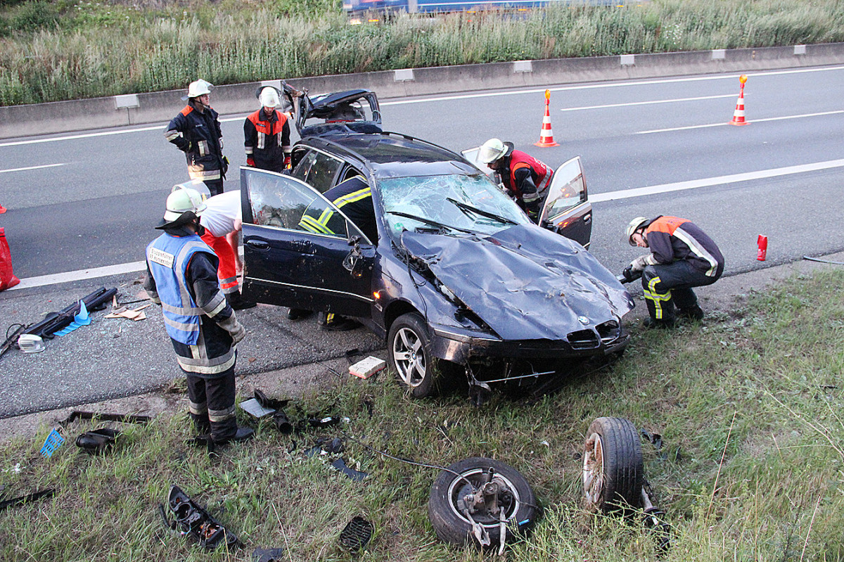 A9: Nach Überschlag "nur" leicht verletzt - N-LAND